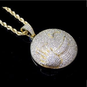 JewelryHq | Accessories | 4k Gold Lab Diamond Middle Finger Emoji Charm ...